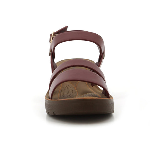 LYA WEDGE SANDALS BURGUNDY – pierre-cardin.co.za